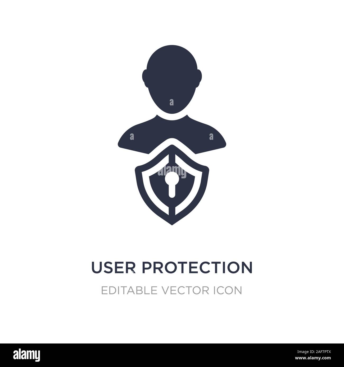 user protection icon on white background. Simple element illustration ...