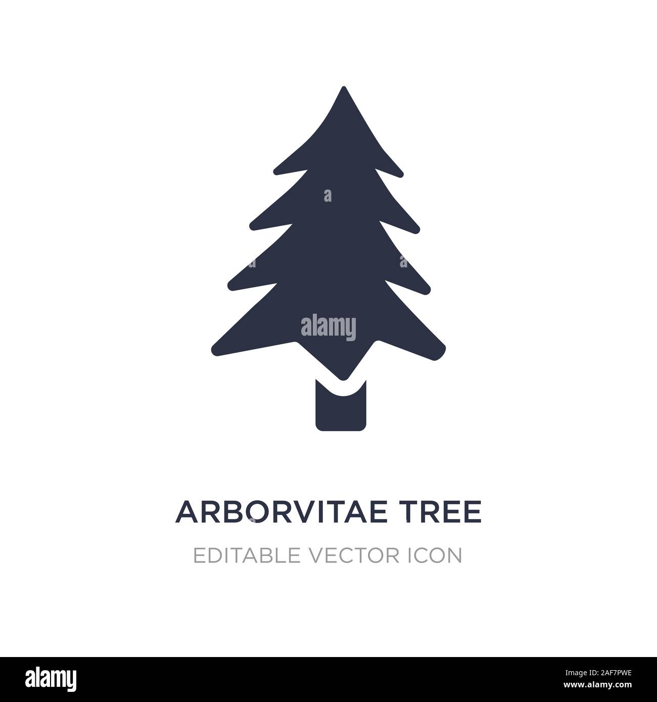 arborvitae tree icon on white background. Simple element illustration ...