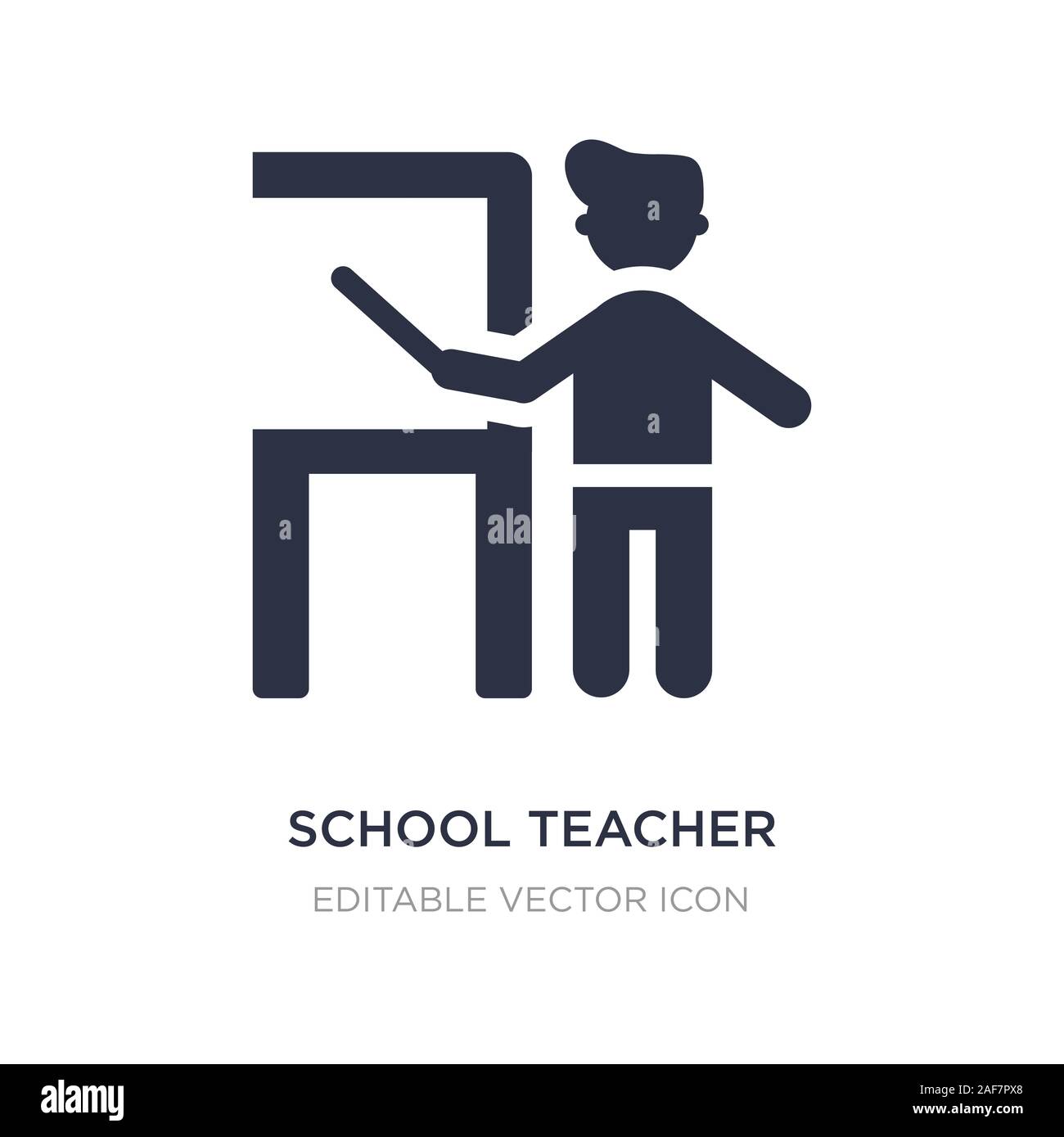 school teacher icon on white background. Simple element illustration ...