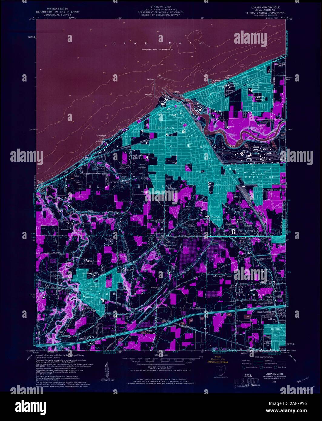 Map of lorain ohio hi-res stock photography and images - Alamy