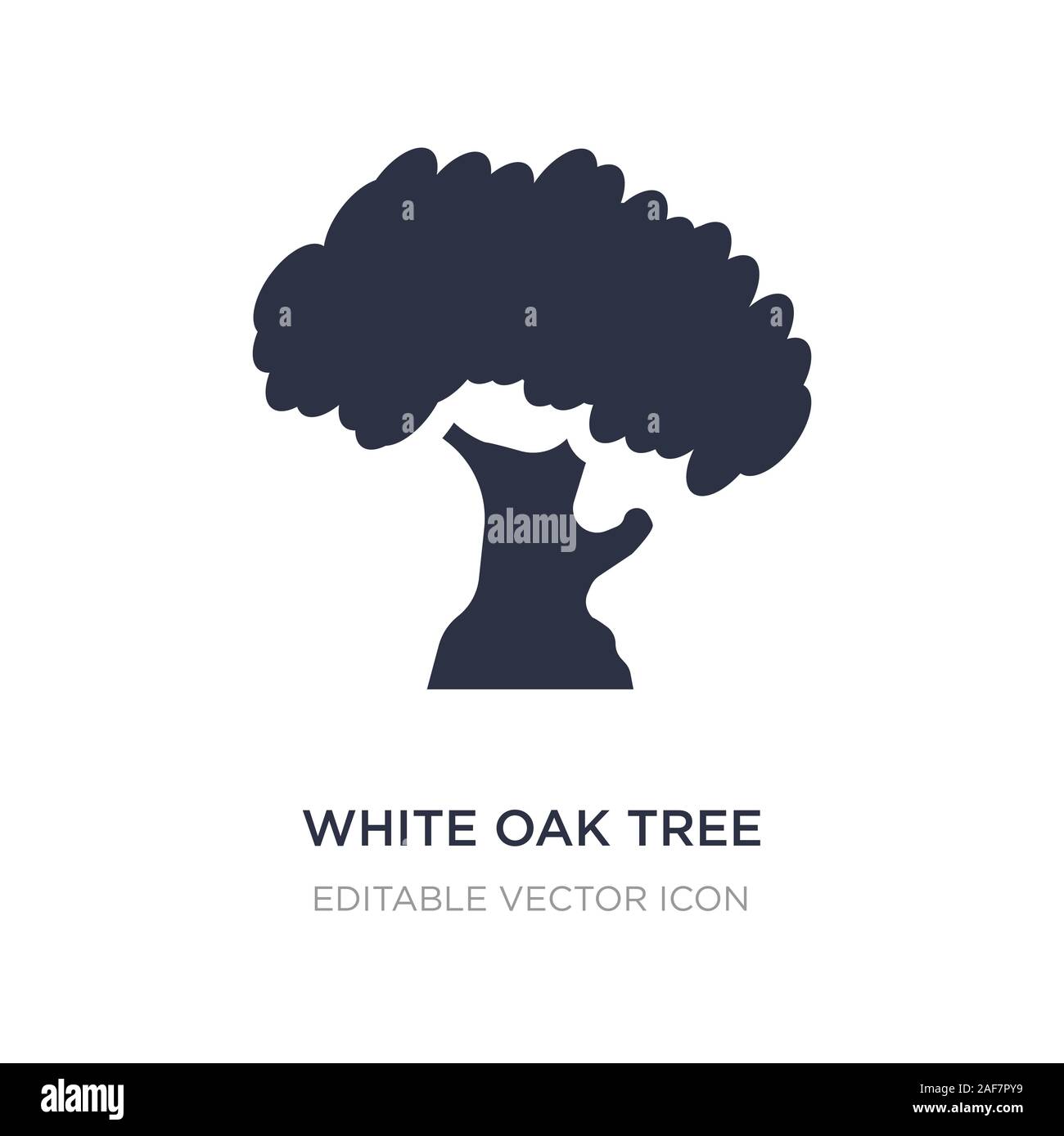 white oak tree icon on white background. Simple element illustration ...