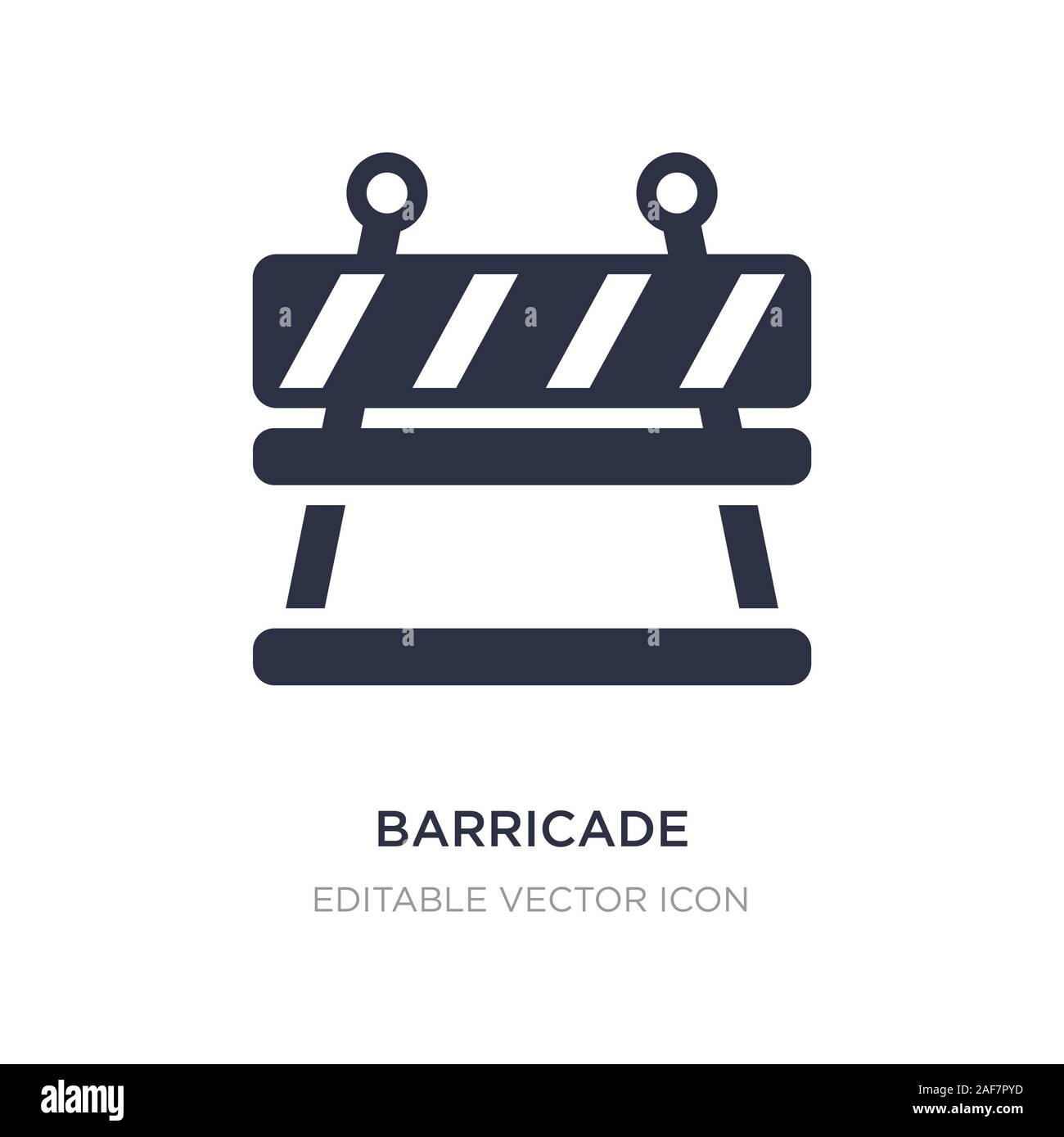 barricade icon on white background. Simple element illustration from Security concept. barricade ...
