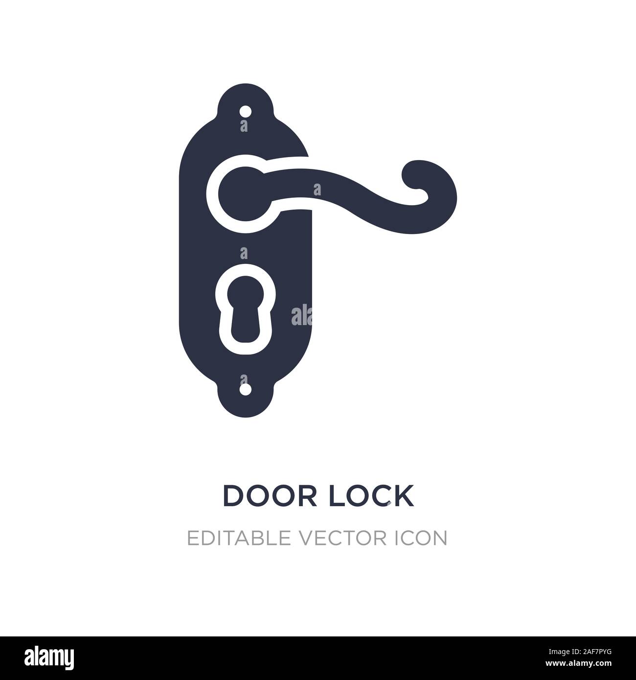 door lock icon on white background. Simple element illustration from ...