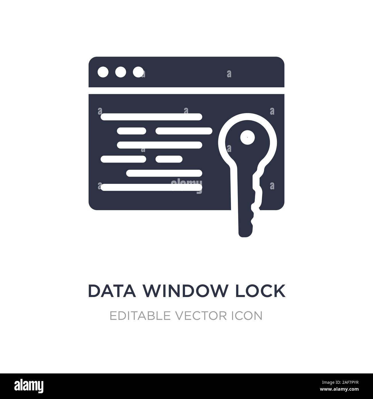 data window lock icon on white background. Simple element illustration ...