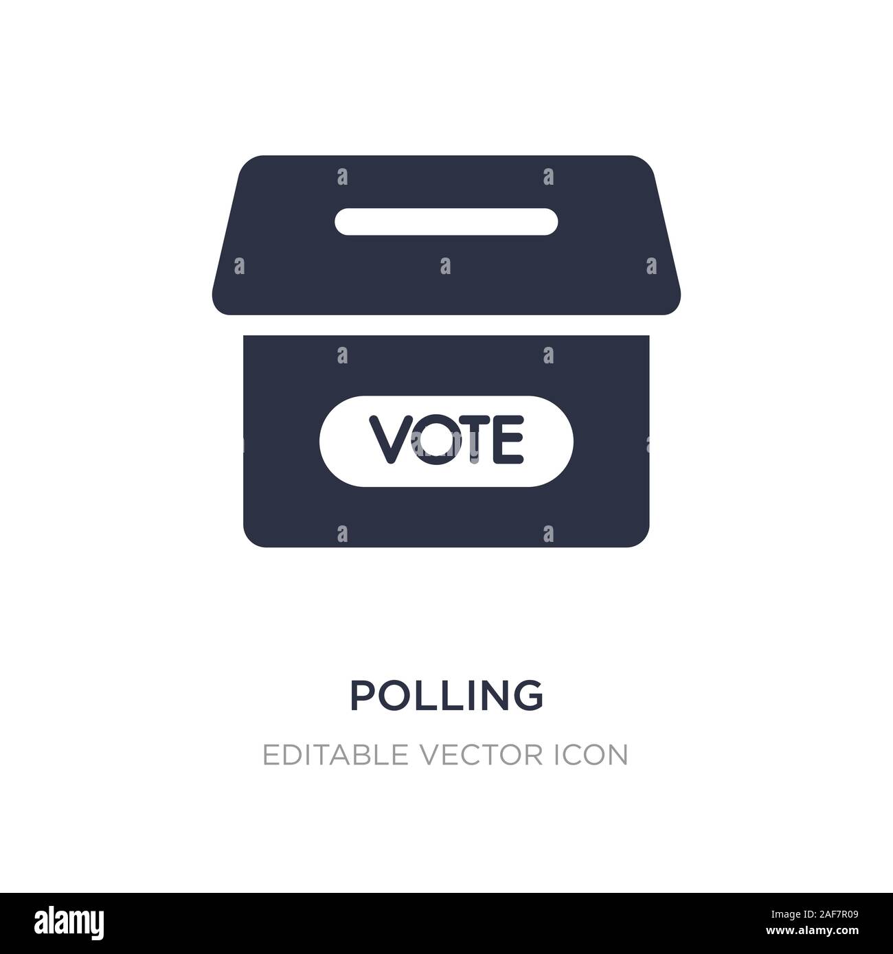 polling icon on white background. Simple element illustration from Seo ...