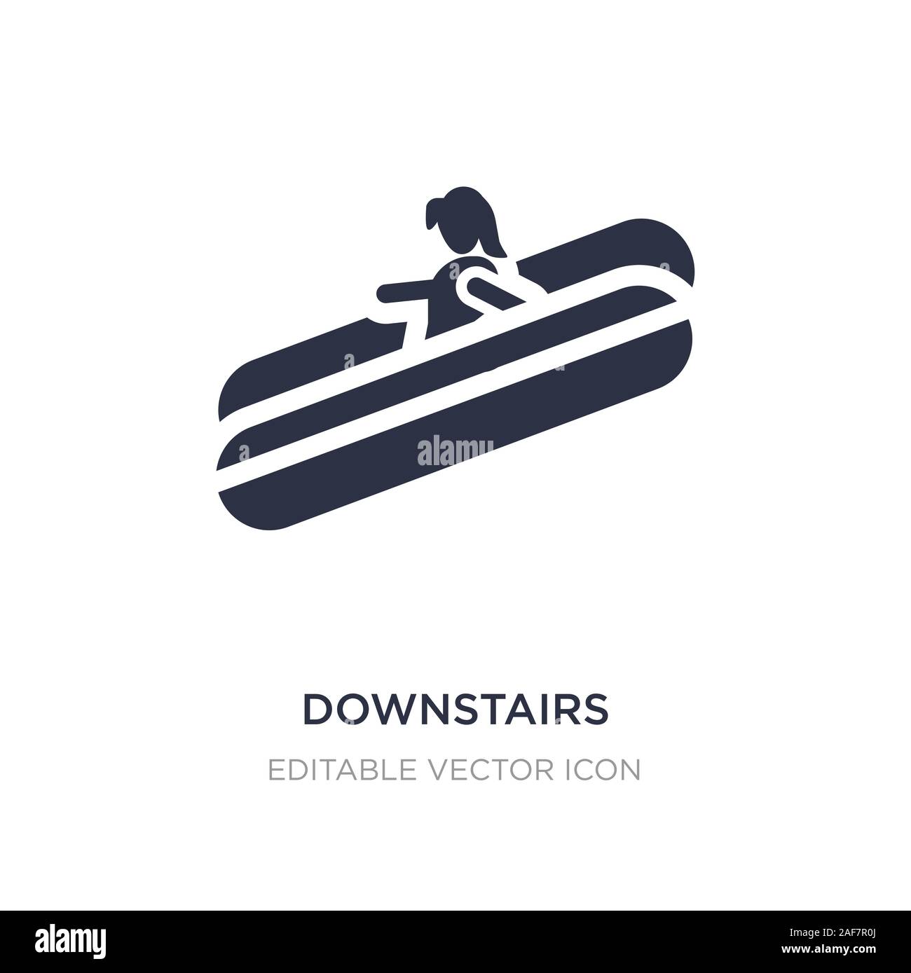 downstairs icon on white background. Simple element illustration from ...