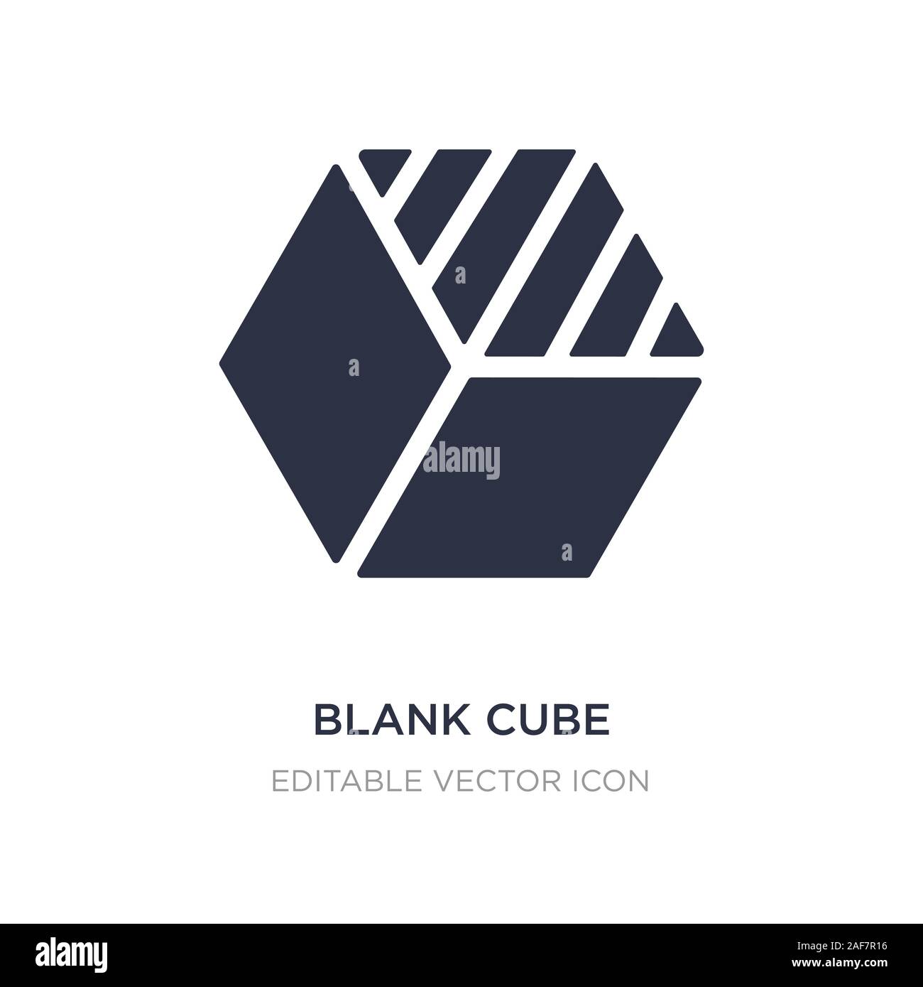 blank cube icon on white background. Simple element illustration from ...