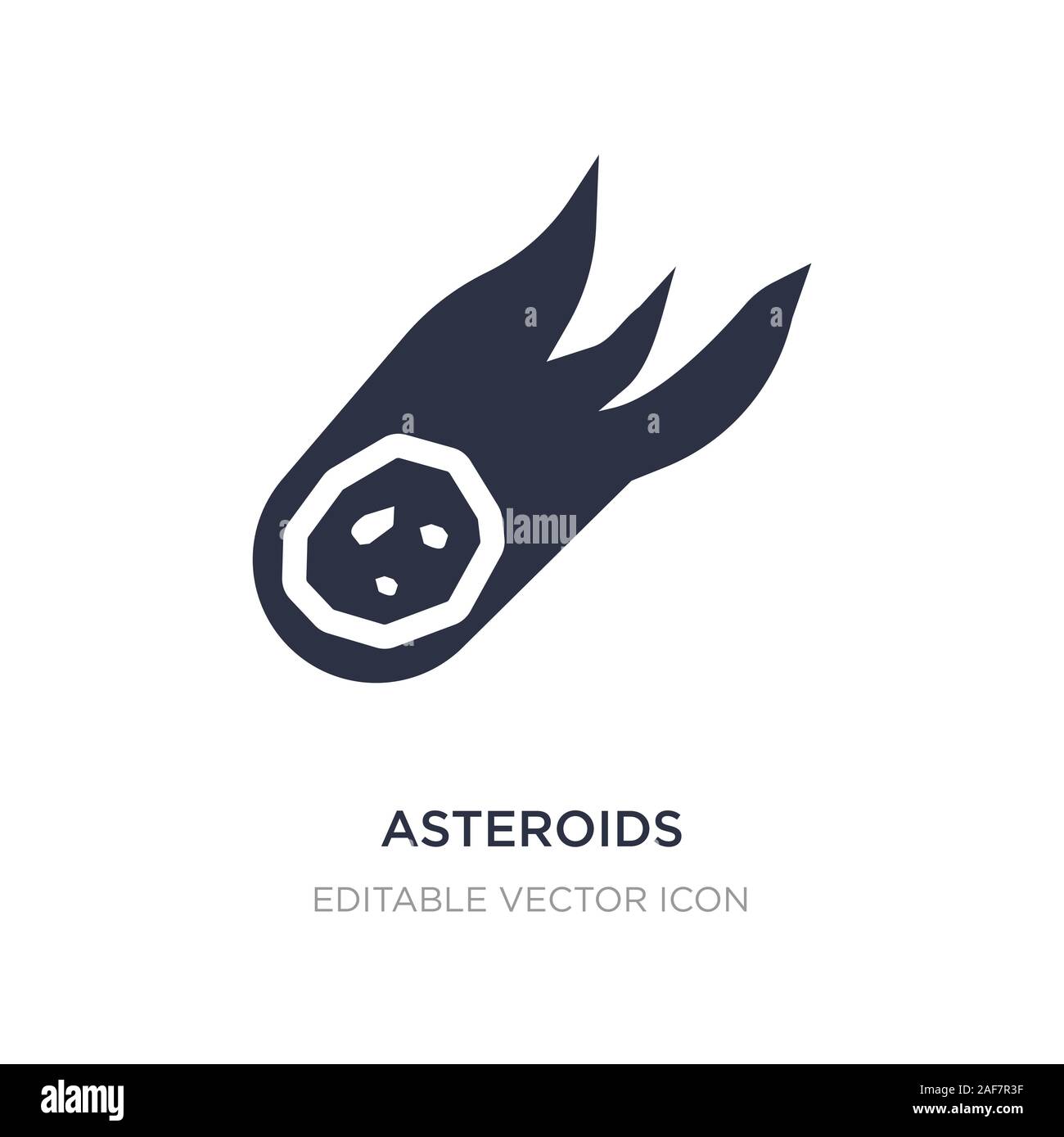 asteroids icon on white background. Simple element illustration from Nature concept. asteroids ...