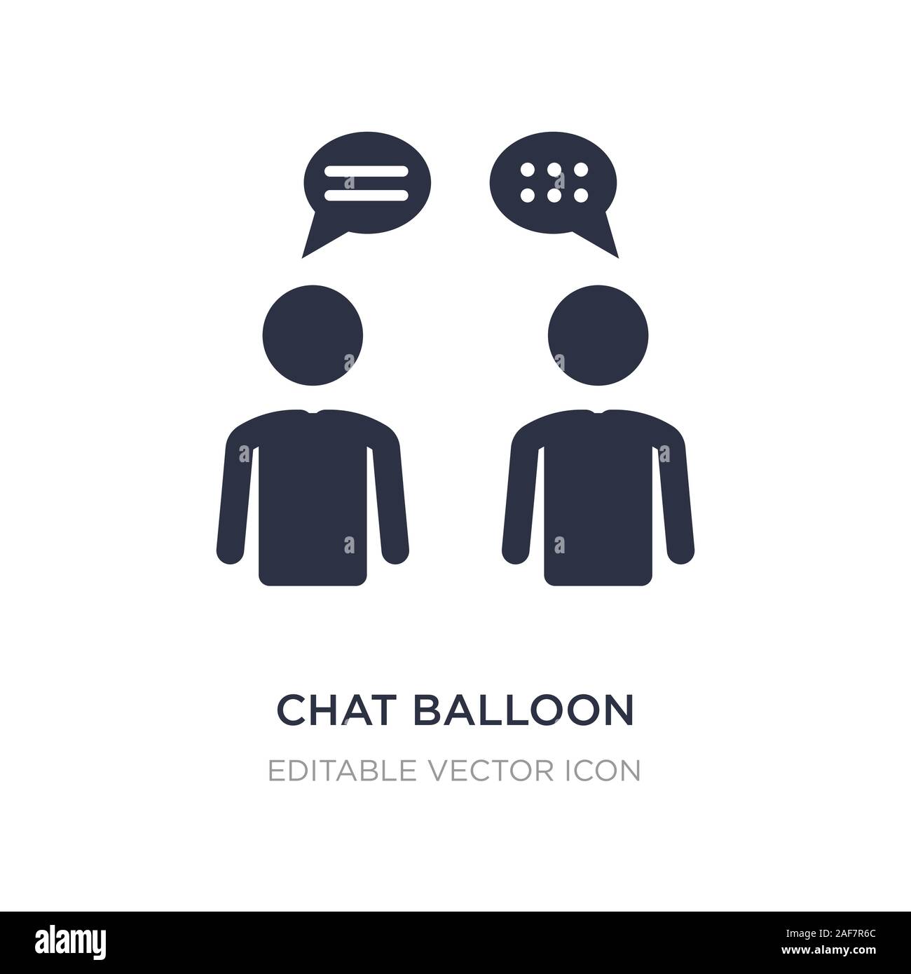chat balloon icon on white background. Simple element illustration from ...