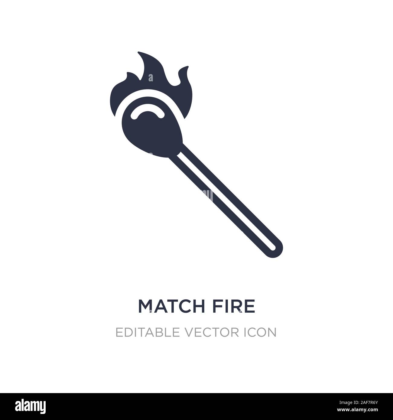 match fire icon on white background. Simple element illustration from ...