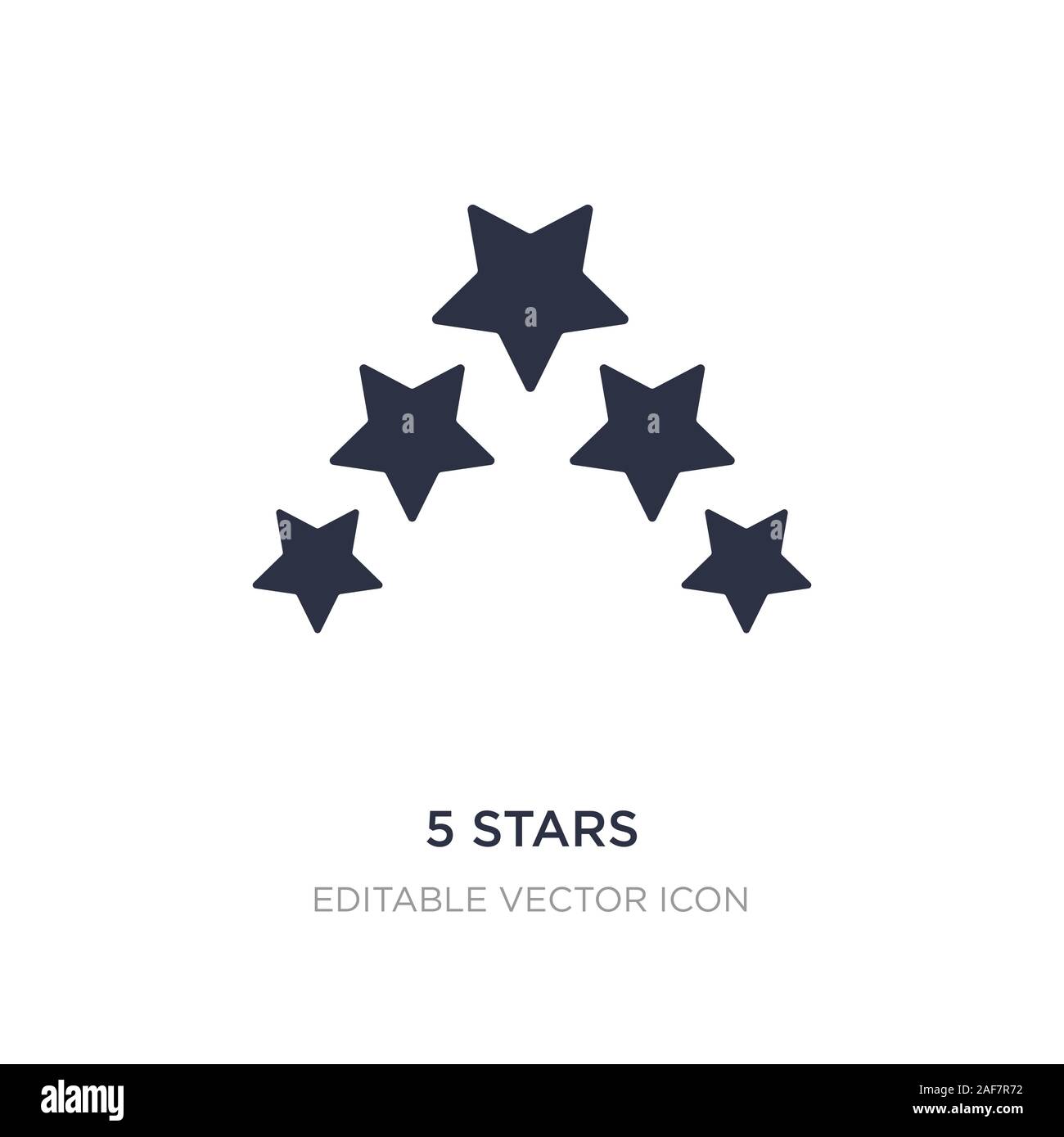 5 stars icon on white background. Simple element illustration from ...