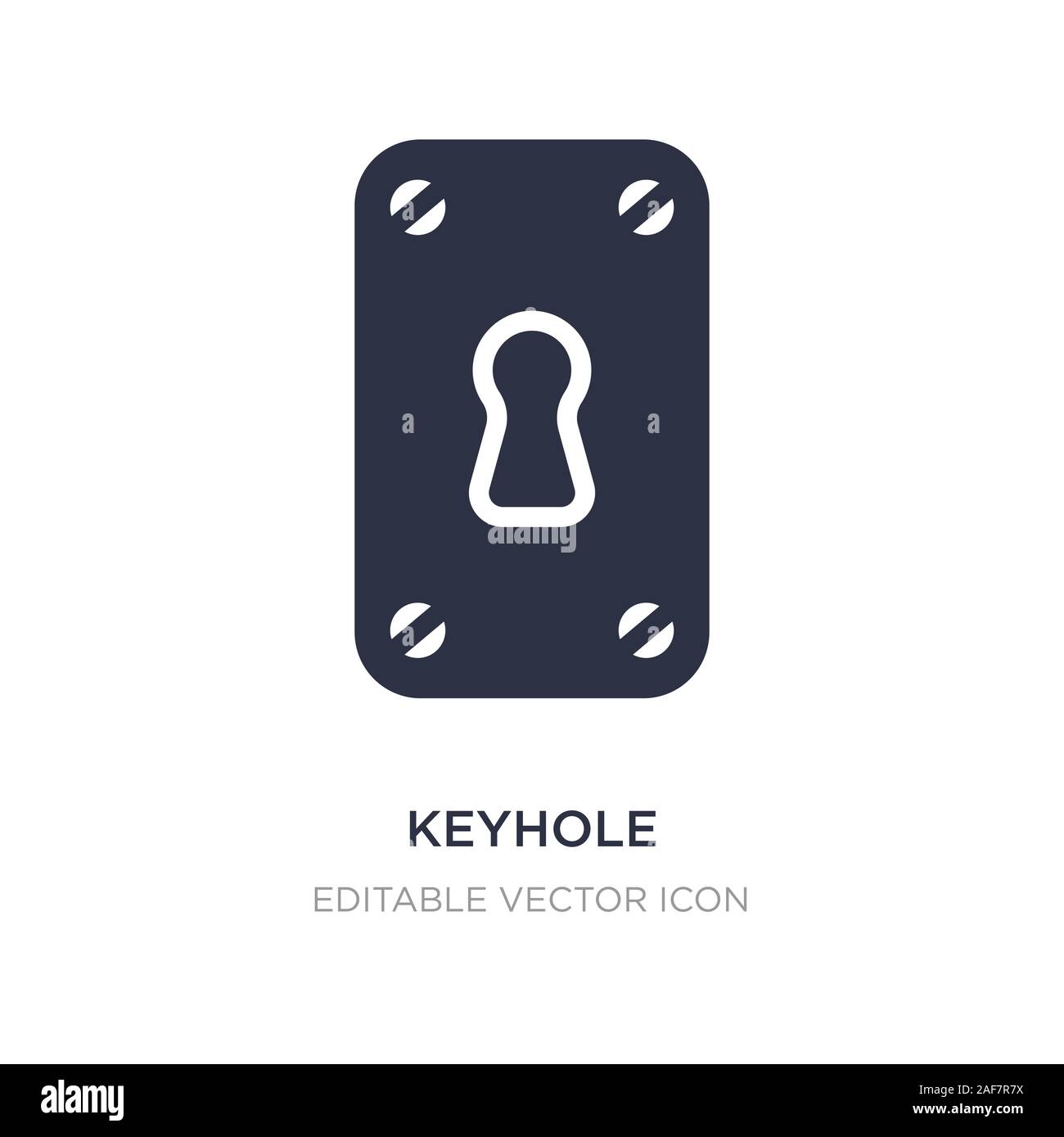 keyhole icon on white background. Simple element illustration from ...