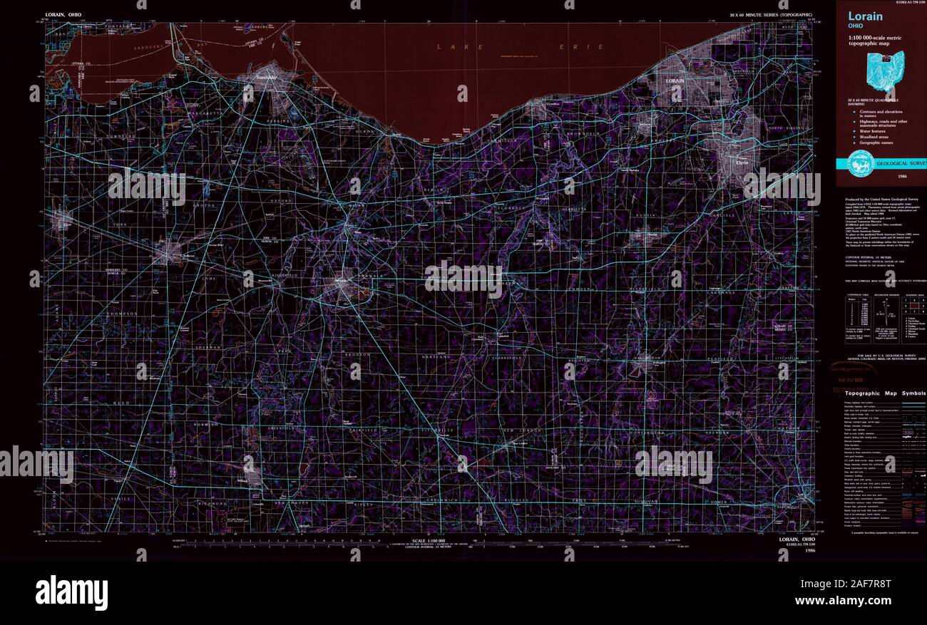 Map of lorain ohio hi-res stock photography and images - Alamy