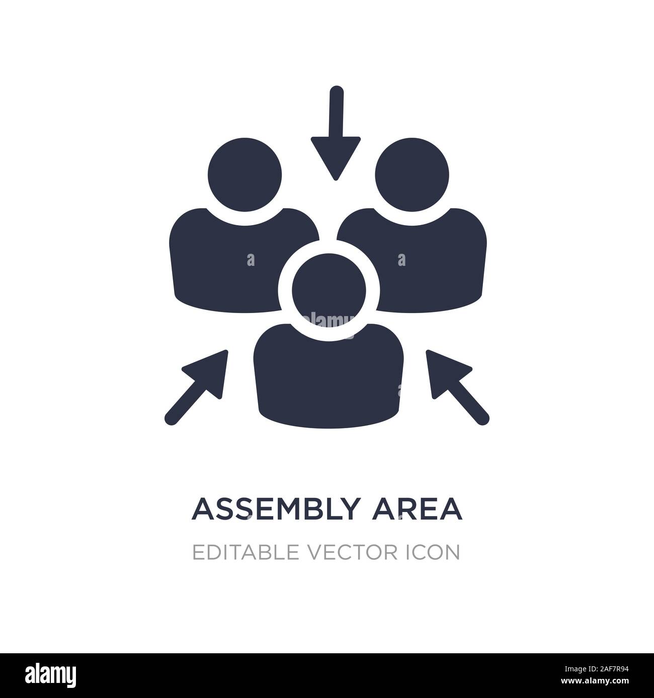 assembly area icon on white background. Simple element illustration ...