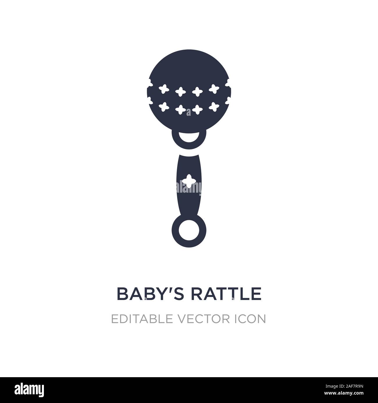baby's rattle icon on white background. Simple element illustration ...