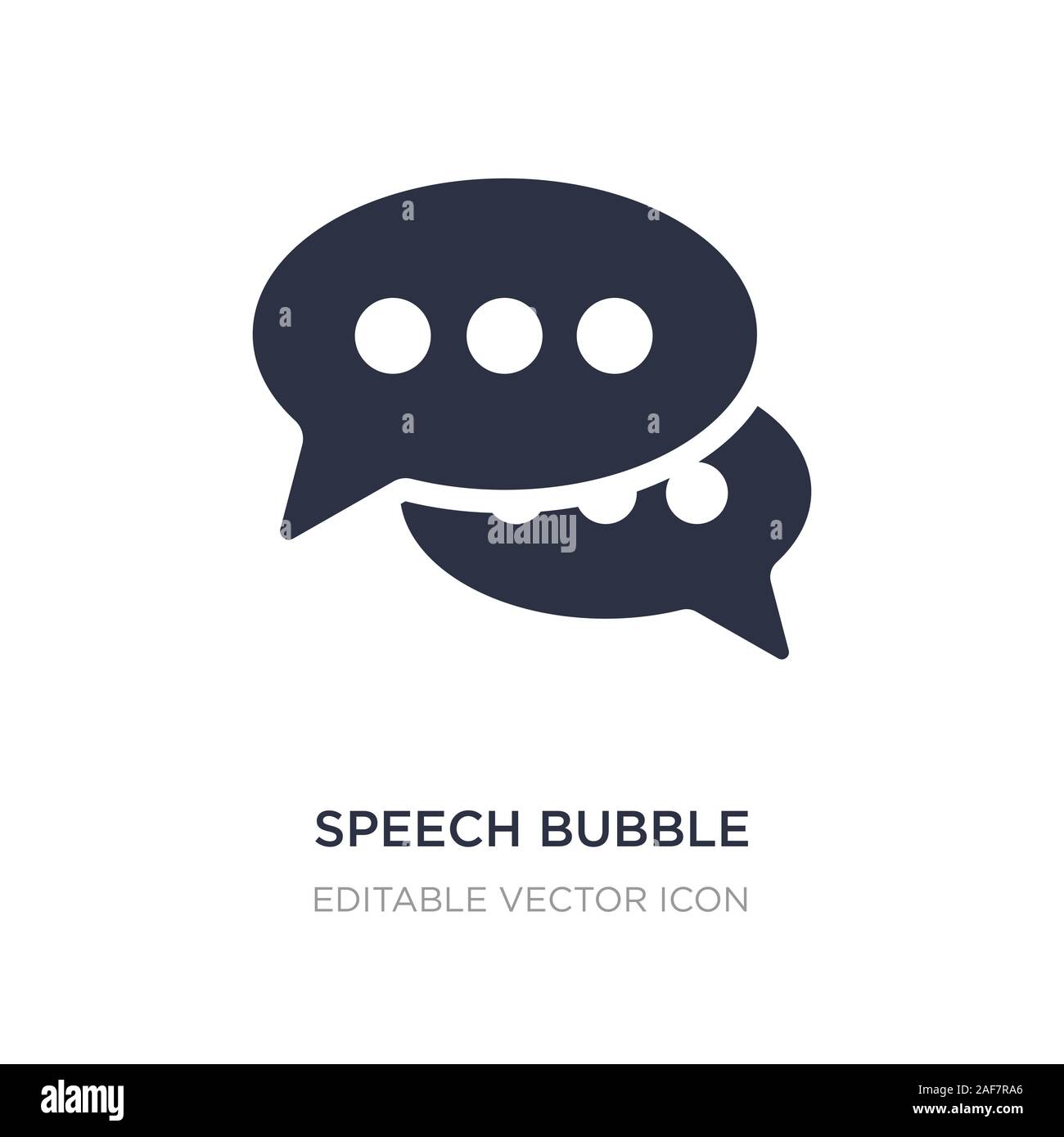 speech bubble with ellipsis icon on white background. Simple element ...