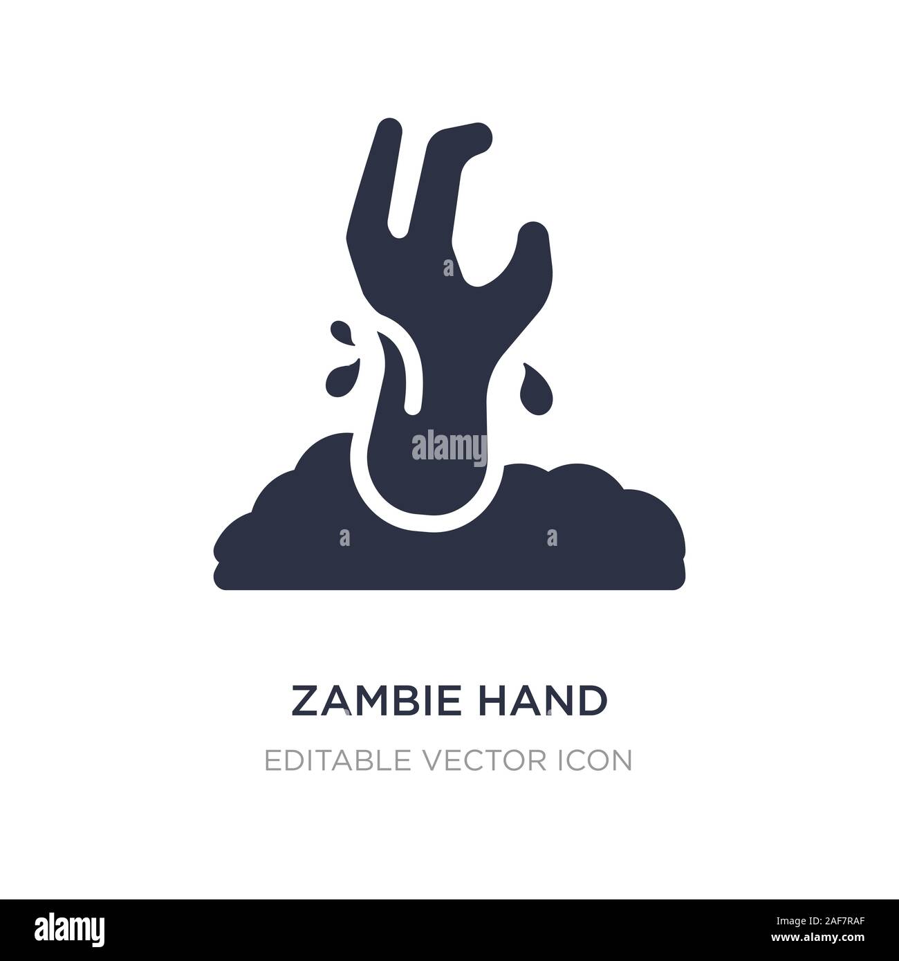 zambie hand icon on white background. Simple element illustration from ...