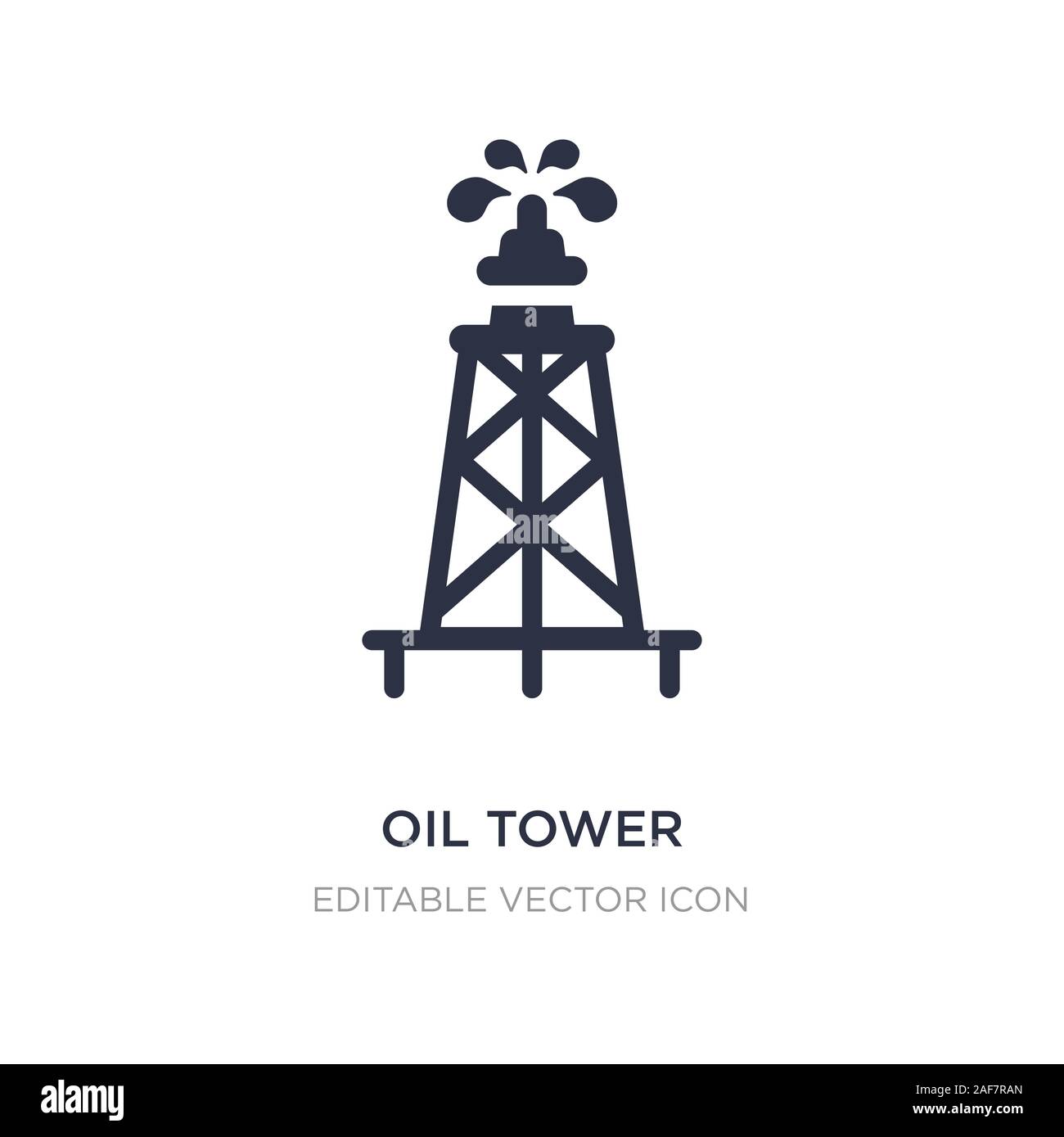 oil tower icon on white background. Simple element illustration from ...