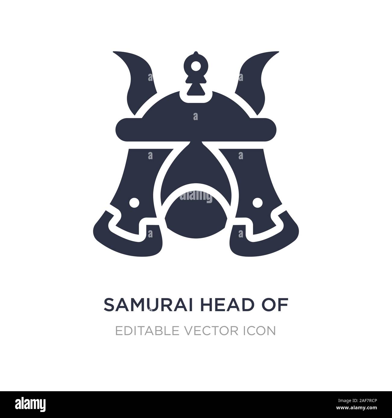 samurai head of japan icon on white background. Simple element ...