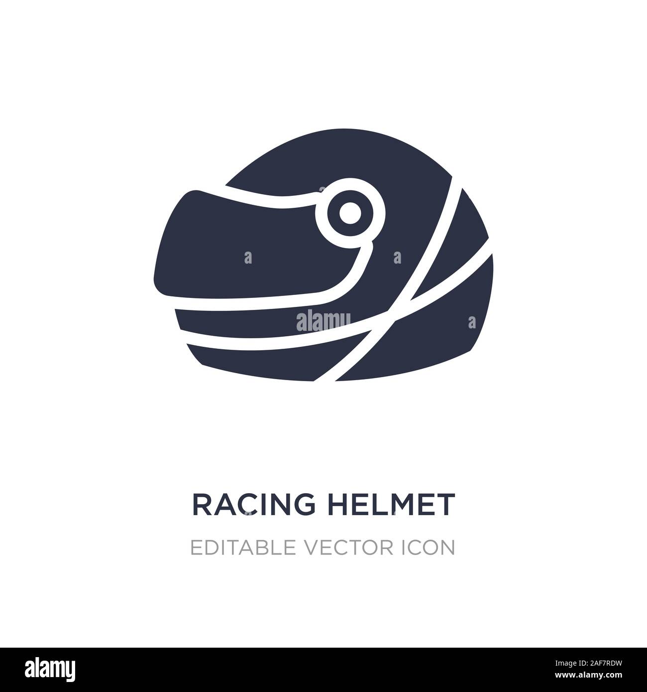 racing helmet icon on white background. Simple element illustration ...