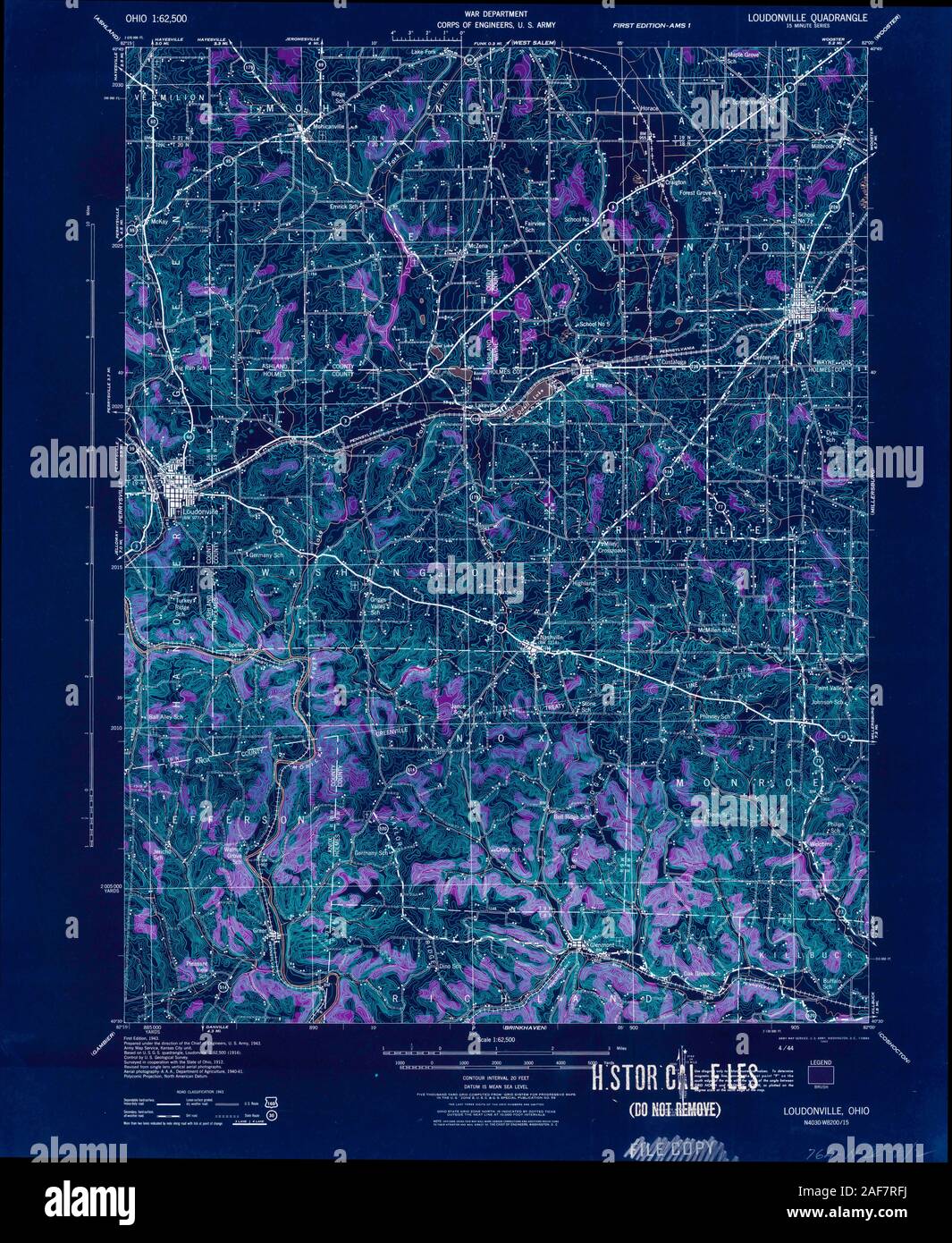 Map of loudonville ohio hi-res stock photography and images - Alamy