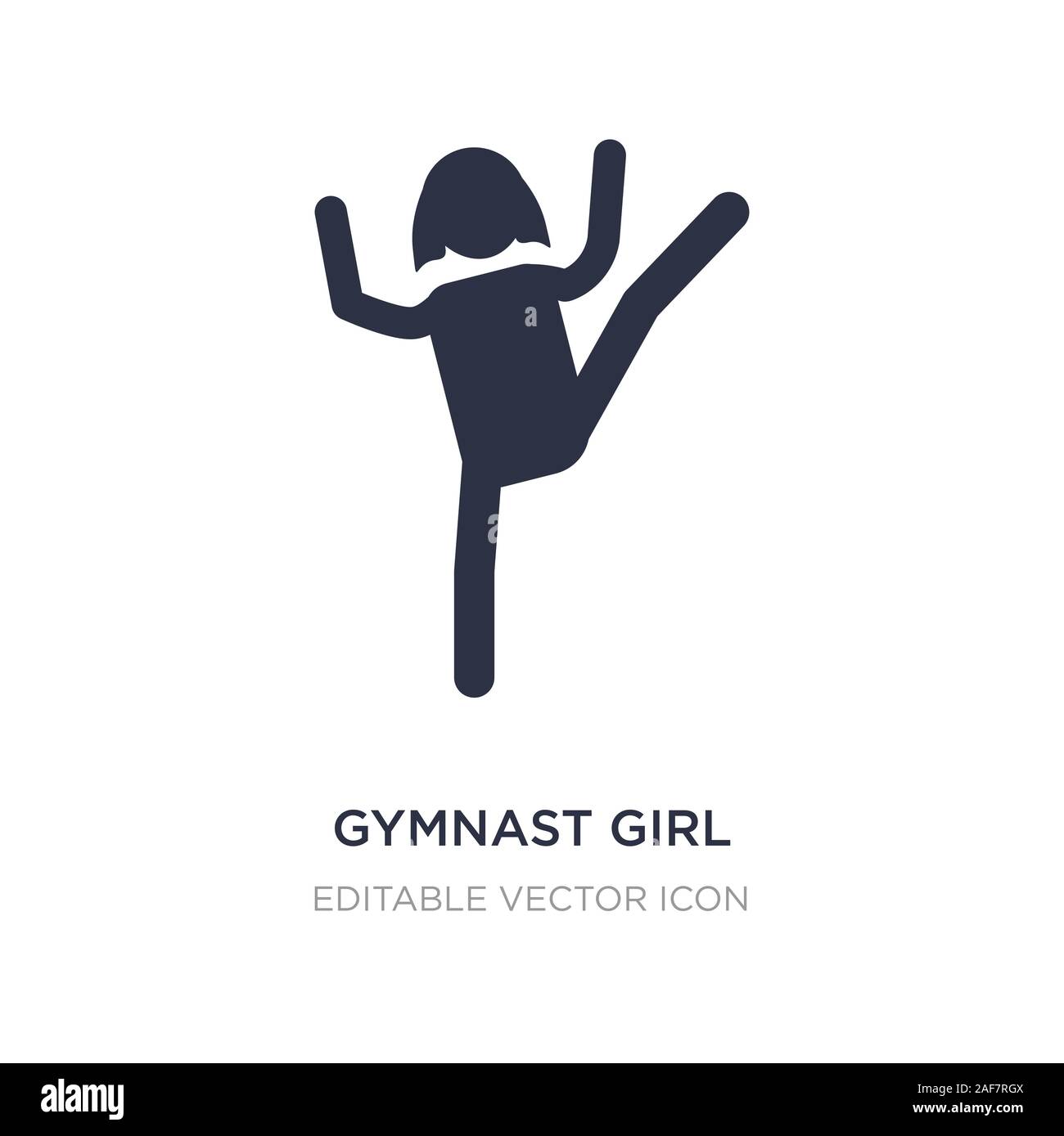 gymnast girl icon on white background. Simple element illustration from ...