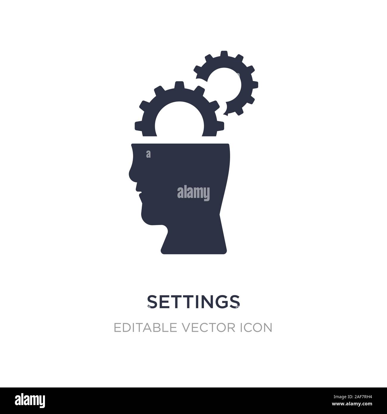 settings icon on white background. Simple element illustration from ...