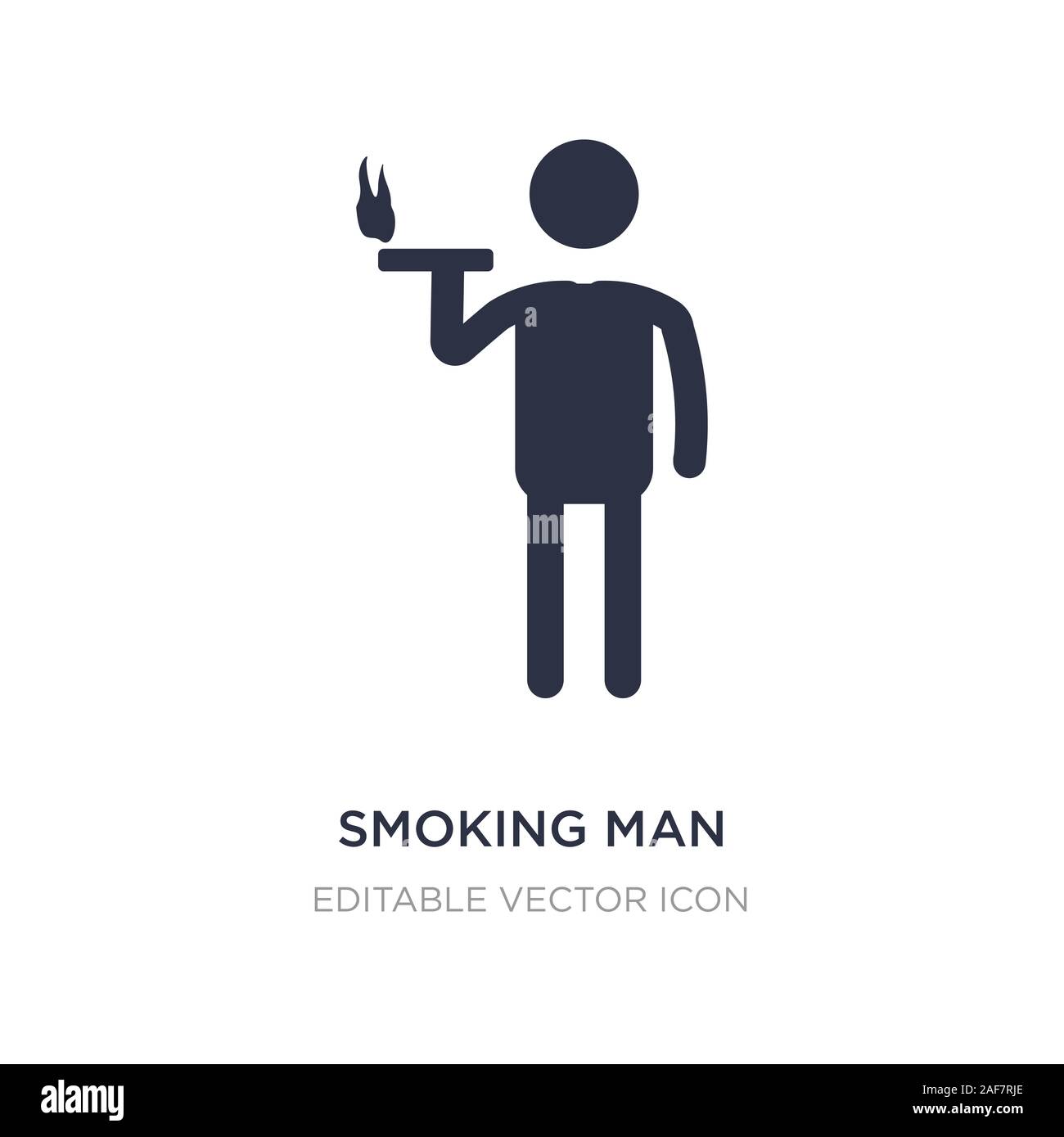 smoking man icon on white background. Simple element illustration from ...