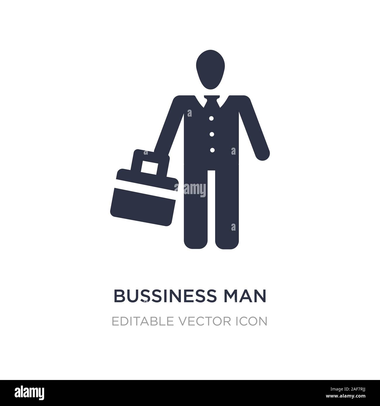 bussiness man icon on white background. Simple element illustration ...