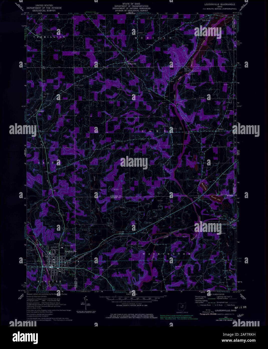 Map of loudonville ohio hi-res stock photography and images - Alamy