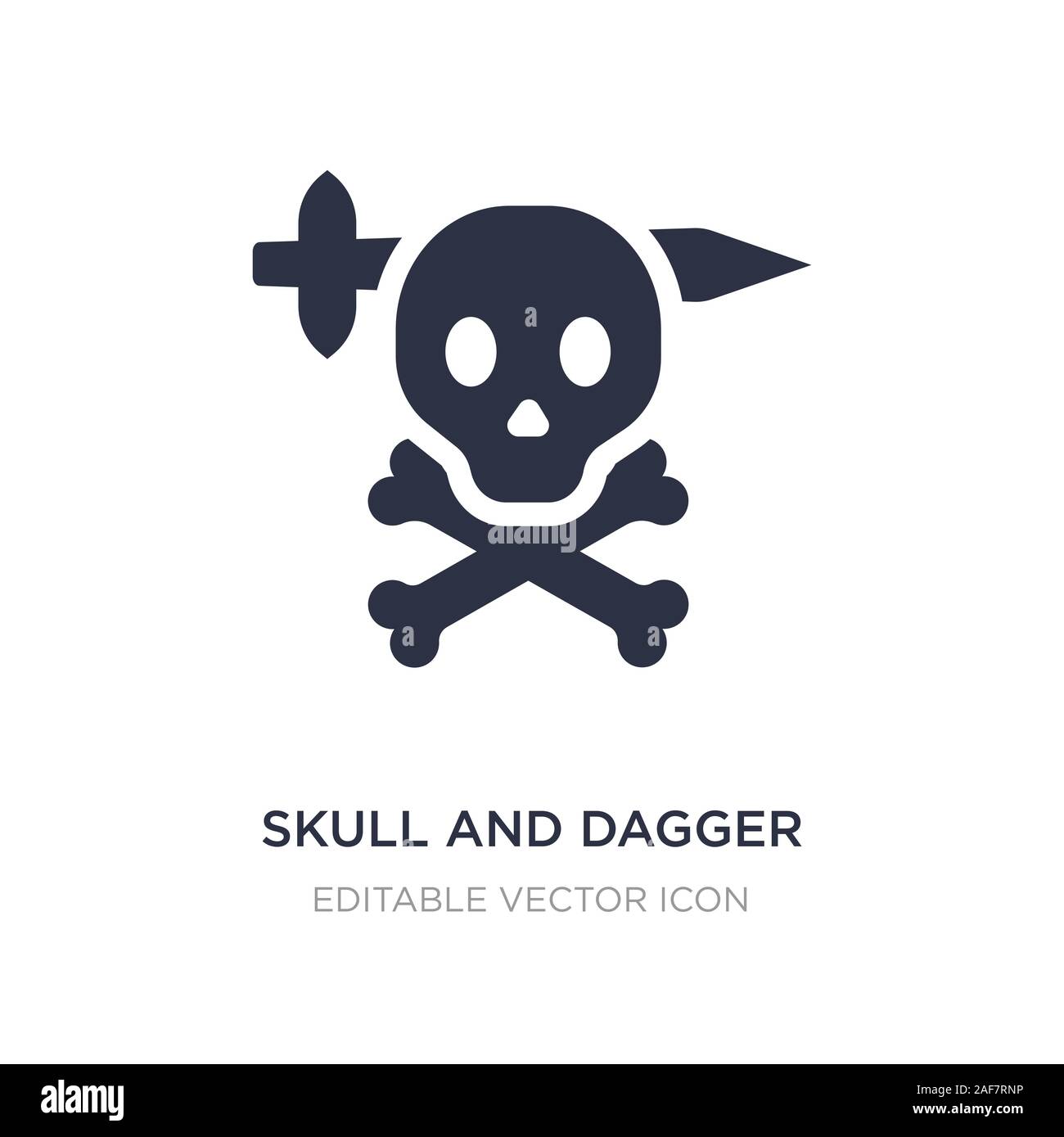skull and dagger icon on white background. Simple element illustration ...