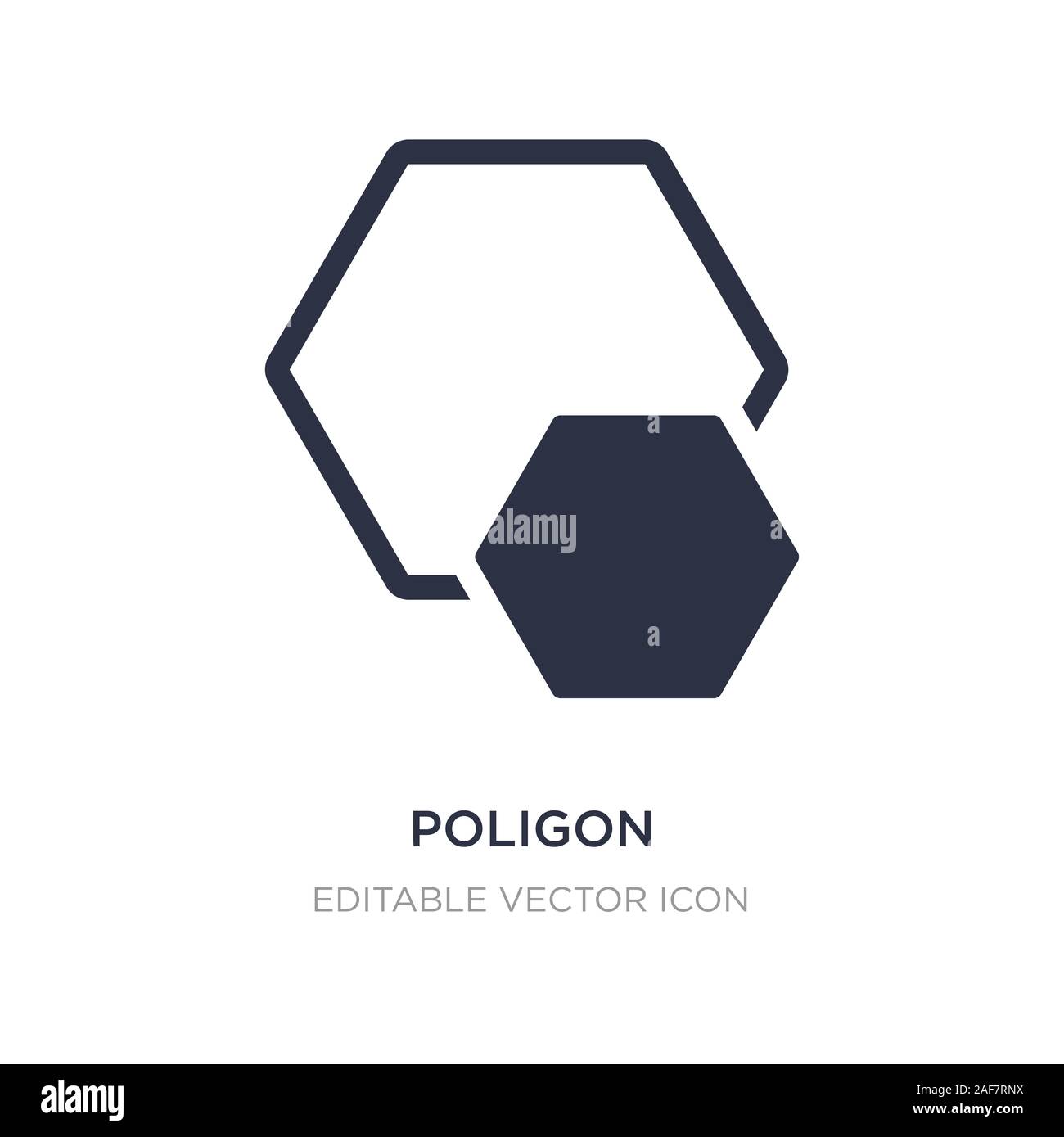 poligon icon on white background. Simple element illustration from ...