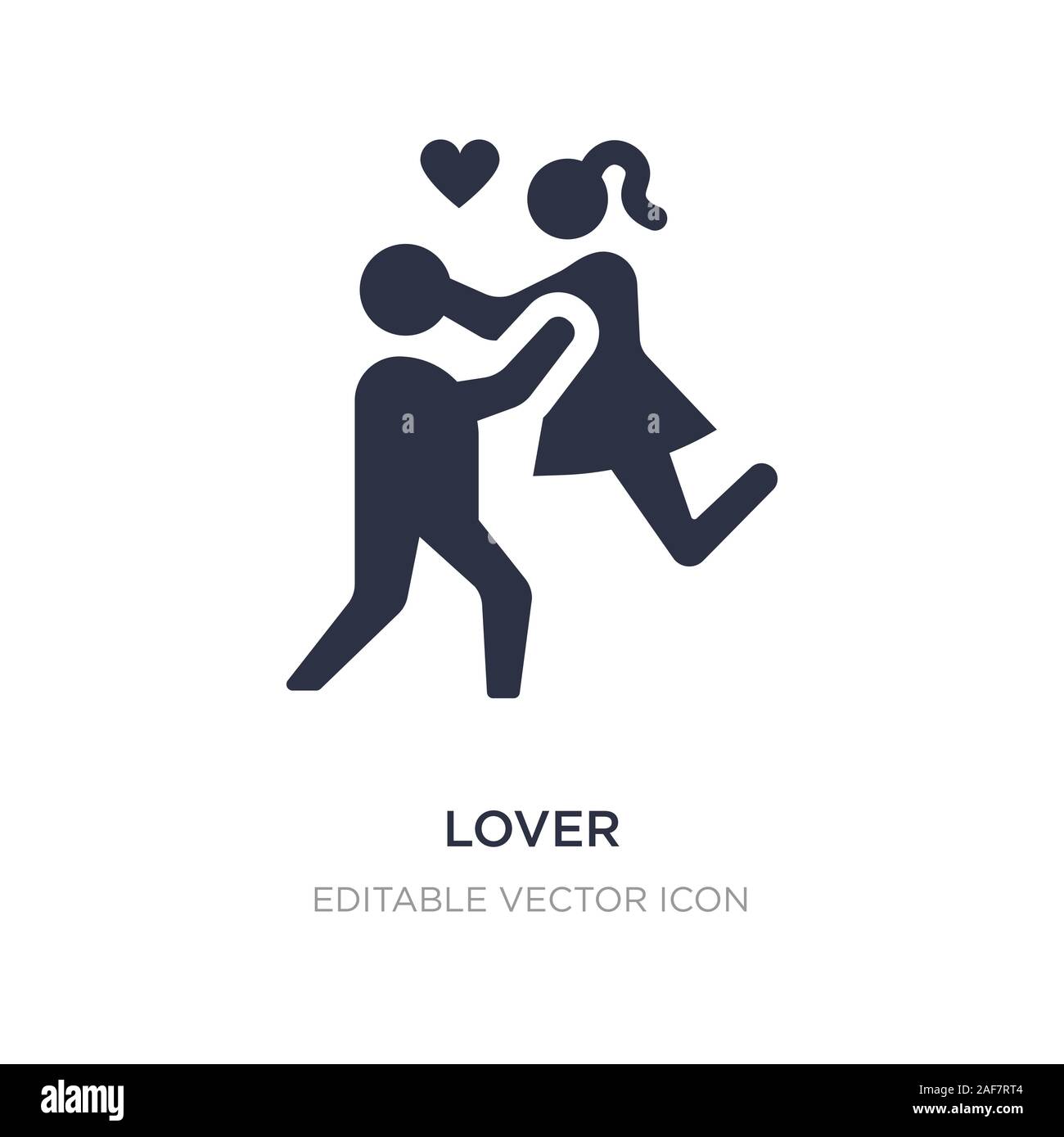 lover icon on white background. Simple element illustration from Shapes ...