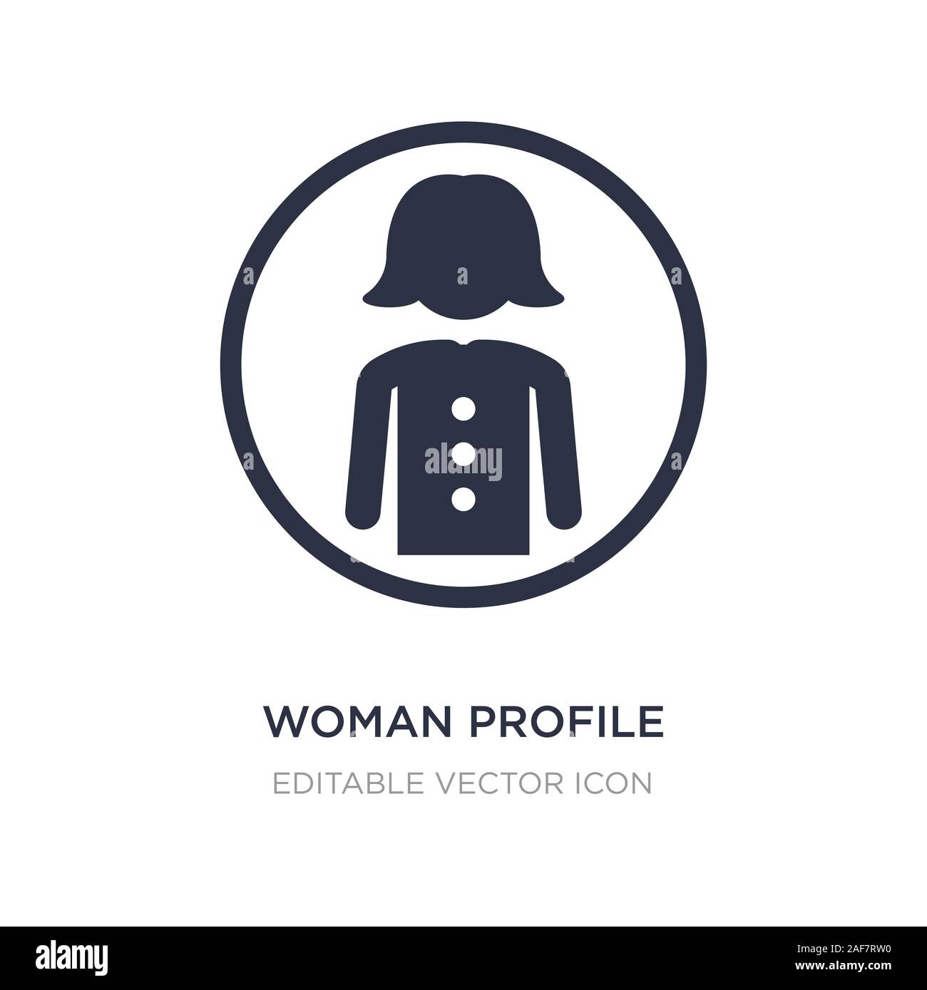 woman profile icon on white background. Simple element illustration ...