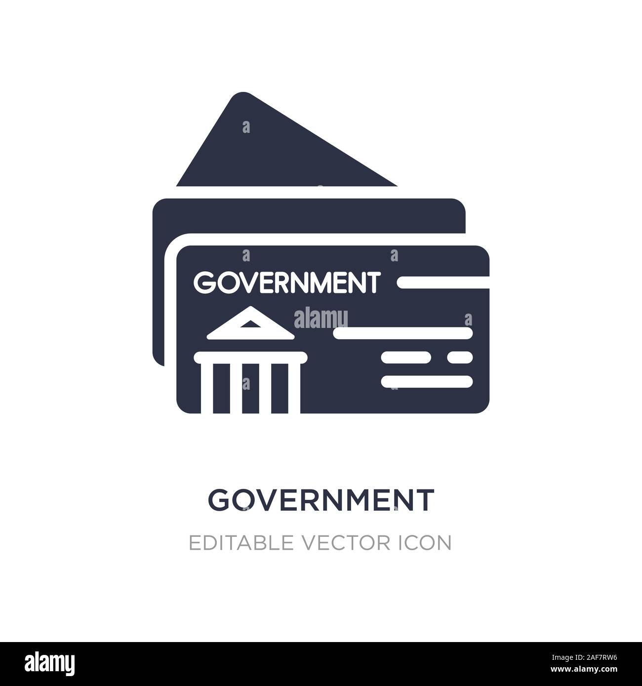 government business card icon on white background. Simple element ...