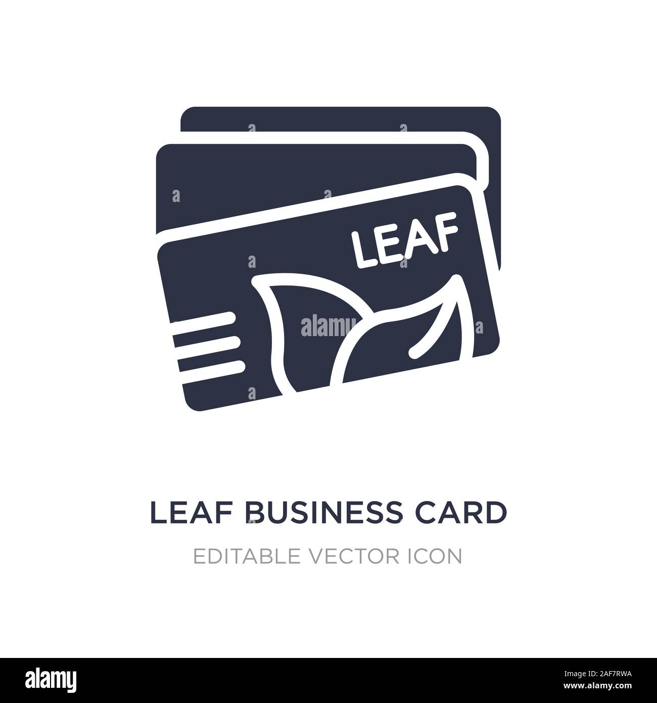 leaf business card icon on white background. Simple element ...
