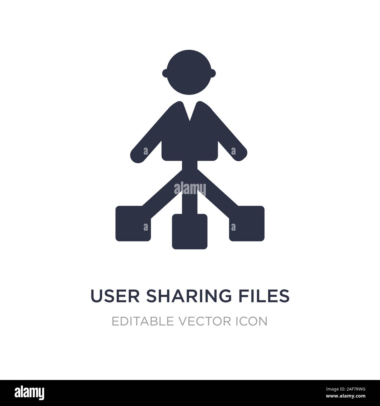 user sharing files icon on white background. Simple element ...
