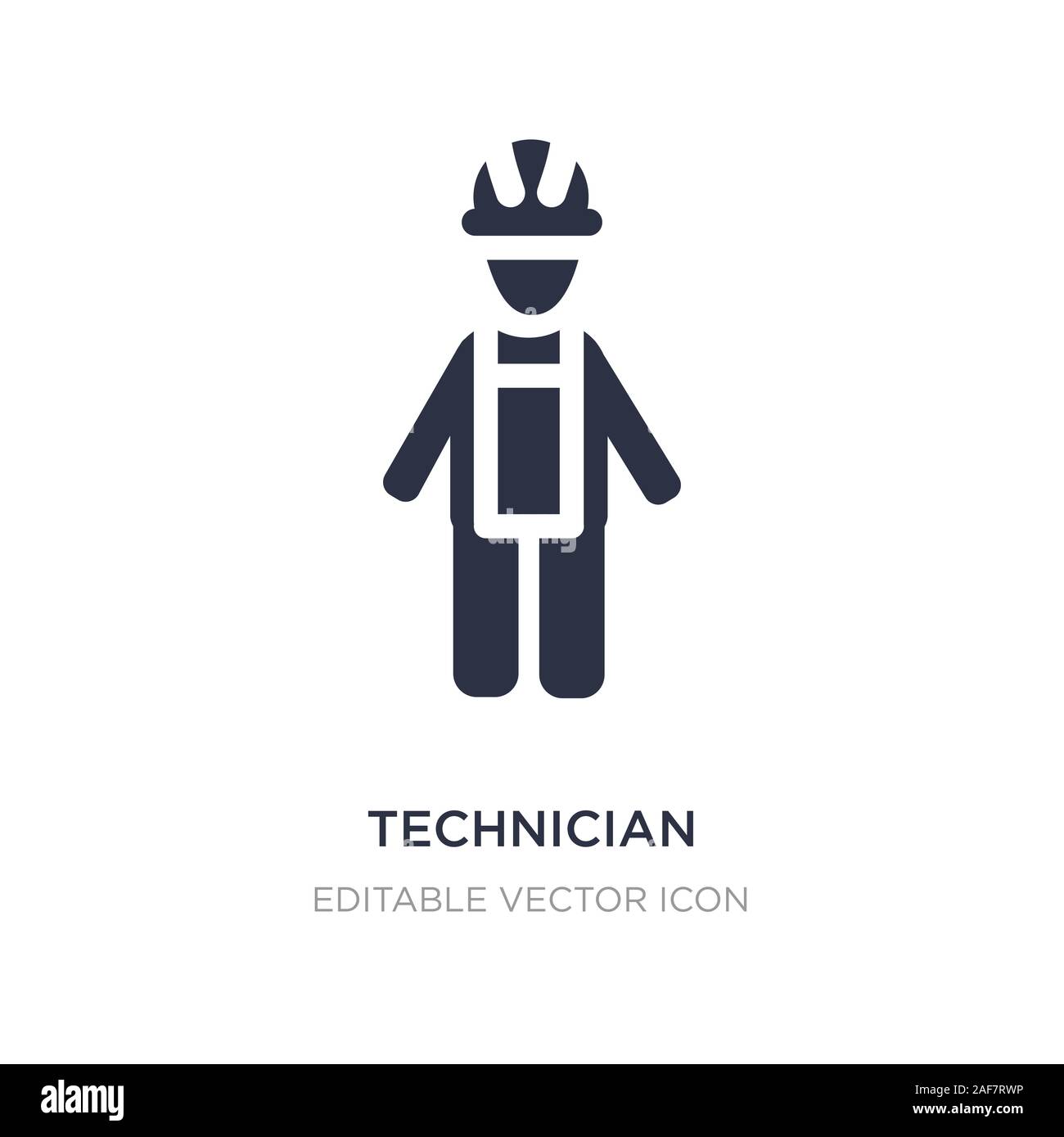 technician icon on white background. Simple element illustration from ...