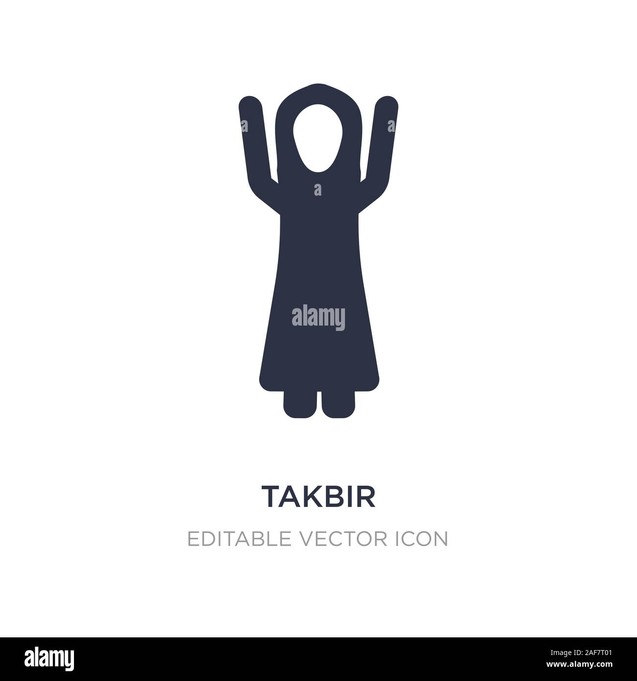 takbir icon on white background. Simple element illustration from ...