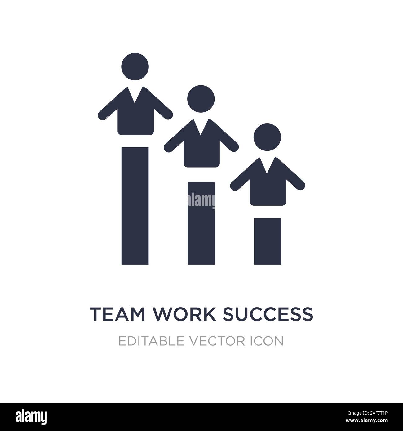 team work success icon on white background. Simple element illustration ...