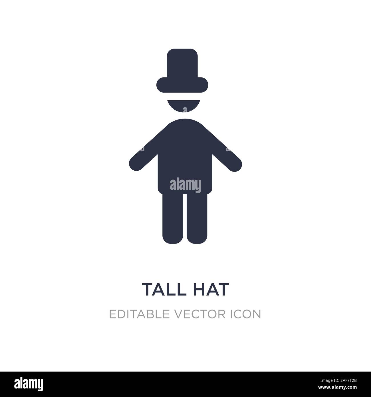 tall hat icon on white background. Simple element illustration from ...