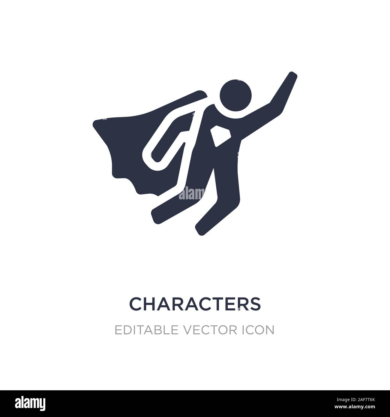 characters icon on white background. Simple element illustration from ...