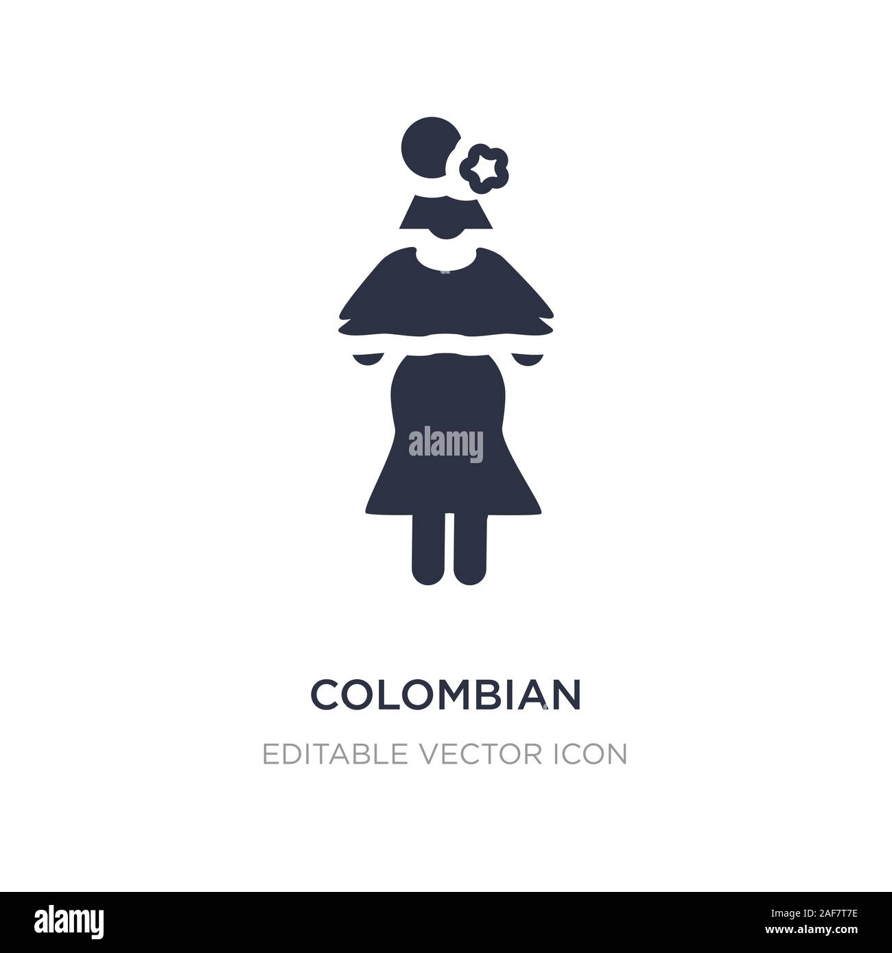 colombian icon on white background. Simple element illustration from ...