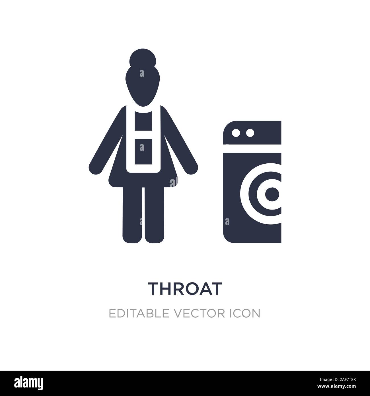 throat icon on white background. Simple element illustration from ...