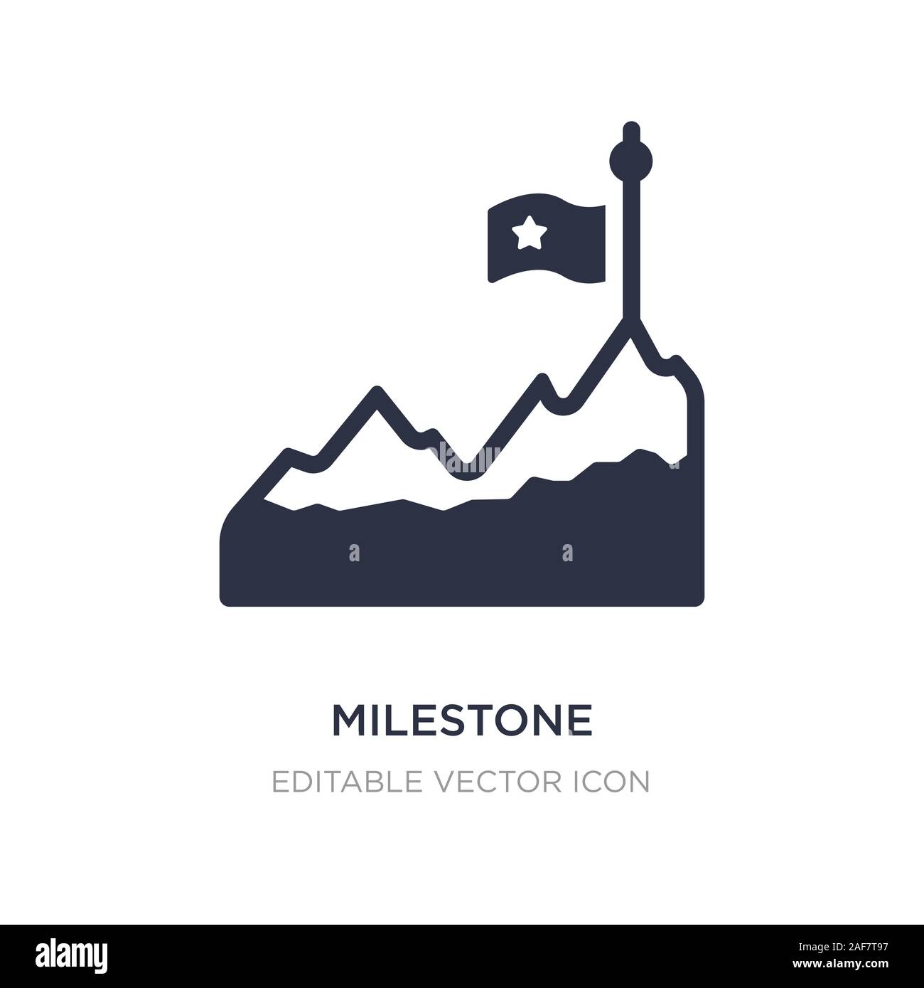 milestone icon on white background. Simple element illustration from ...