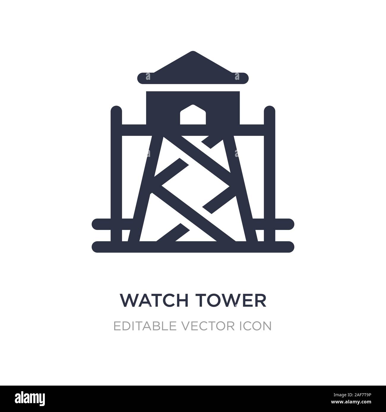 watch tower icon on white background. Simple element illustration from ...
