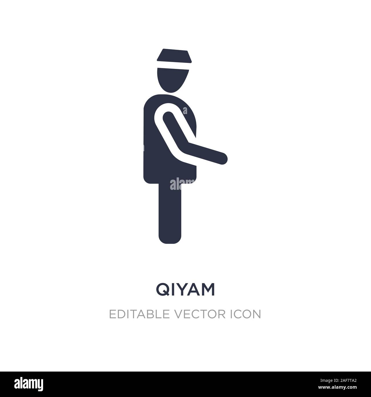 qiyam icon on white background. Simple element illustration from People ...