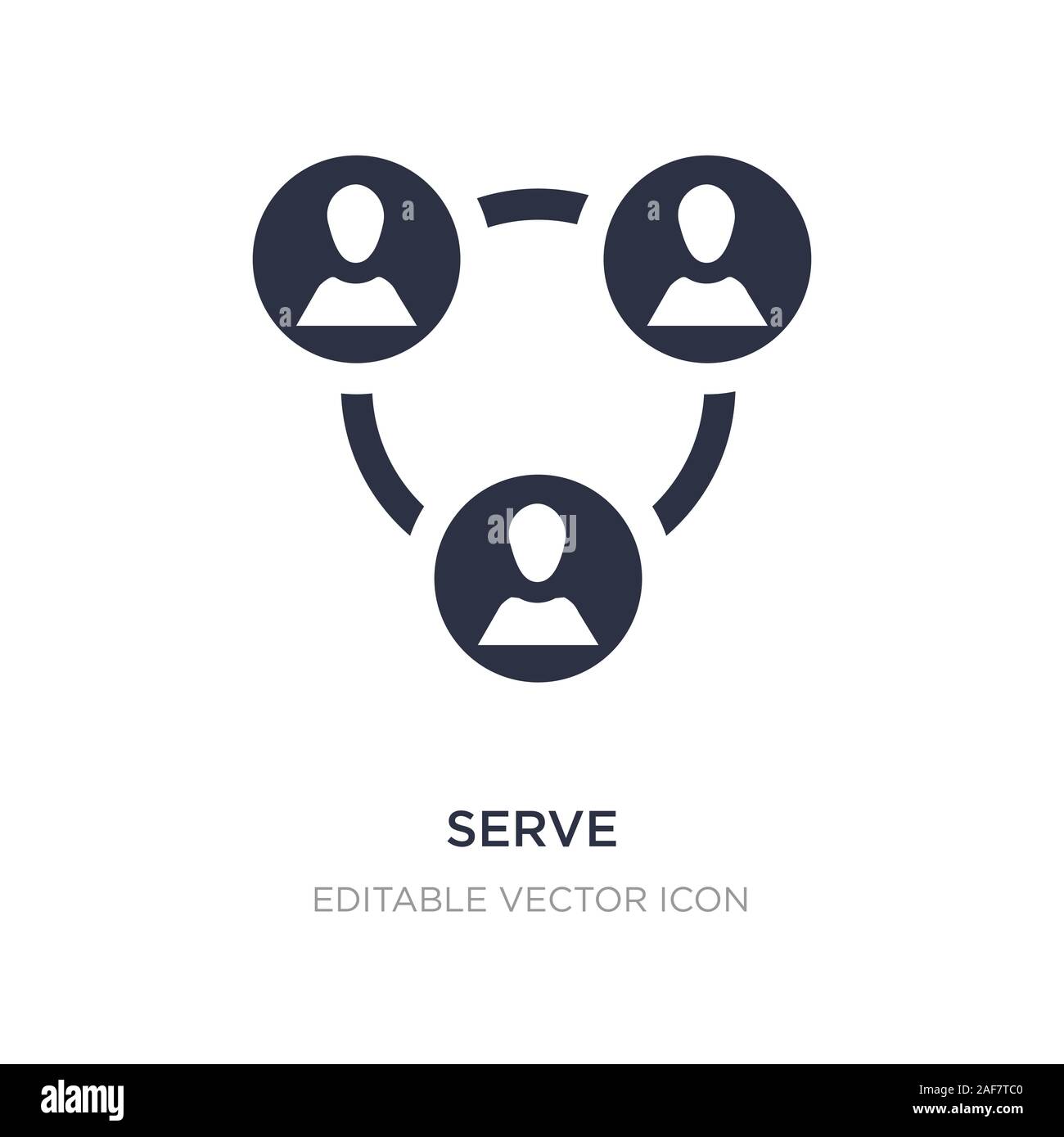 serve icon on white background. Simple element illustration from People ...