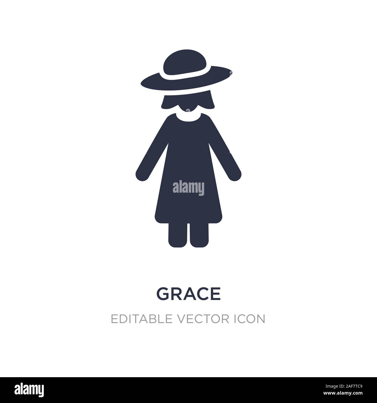 grace icon on white background. Simple element illustration from People ...