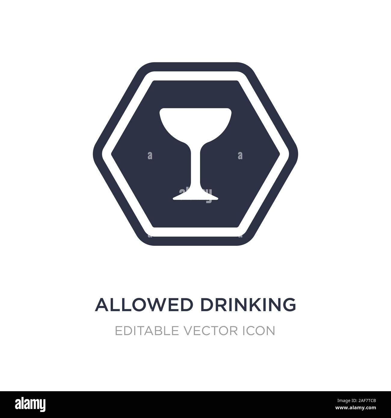 allowed drinking icon on white background. Simple element illustration ...